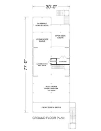 1547 Sq. Ft. - Magnolia Beach Hut CHP – Intertwine House Plans