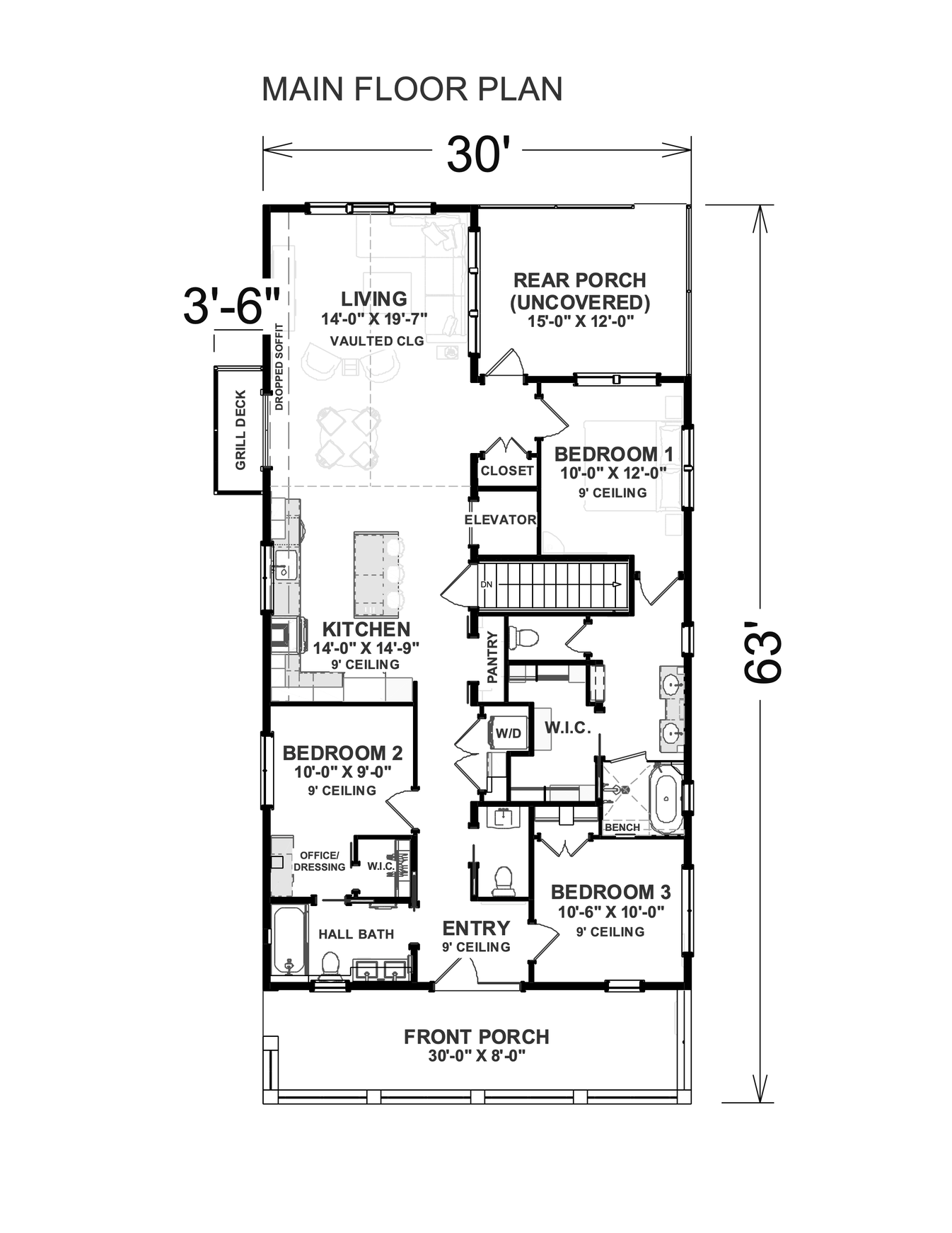 1430 Sq. Ft. - Magnolia Beach Hut – Intertwine House Plans