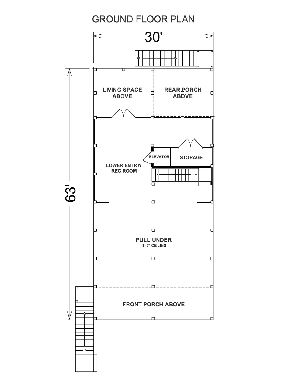 1430 Sq. Ft. - Magnolia Beach Hut – Intertwine House Plans