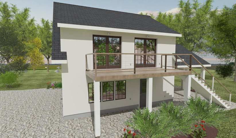 650 Sq. Ft. - Meyer Garage/ADU – Intertwine House Plans