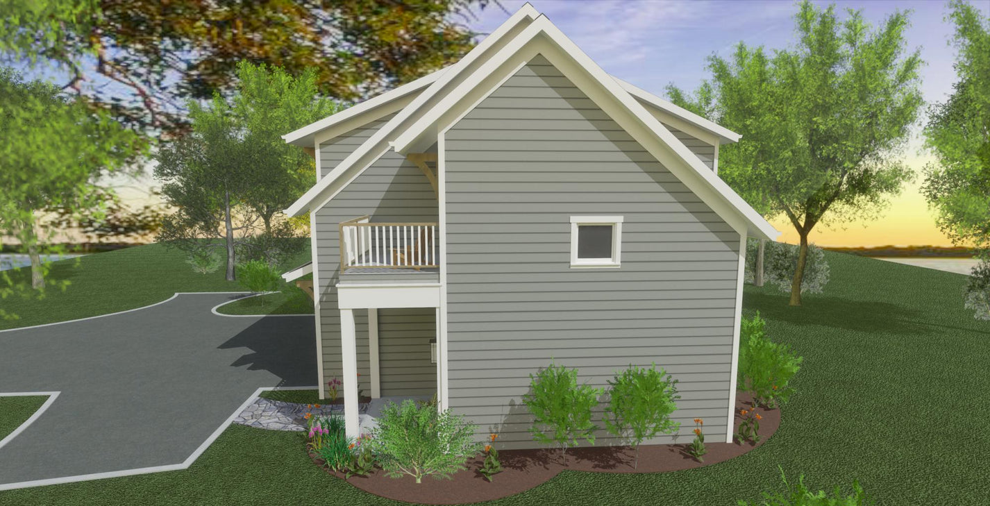 1085 Sq. Ft. - The Perry Garage/ADU Plan – Intertwine House Plans